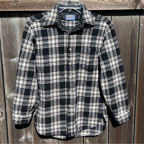 Pendleton | Shirts | Pendleton Wool Freddy Black And White Shirt Size ...